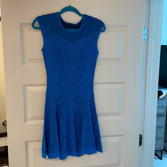 RVN | Dresses | Textured Knit Blue Rvn Bodycon With Flare At The Bottom ...